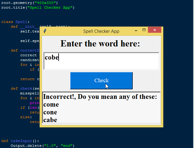 Simple Spell Checker App In Python Free Source Code Sourcecodester